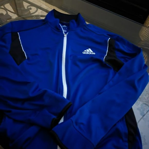 adidas | Jackets & Coats | Adidas Running Marathon Work Out Blue Jacket ...
